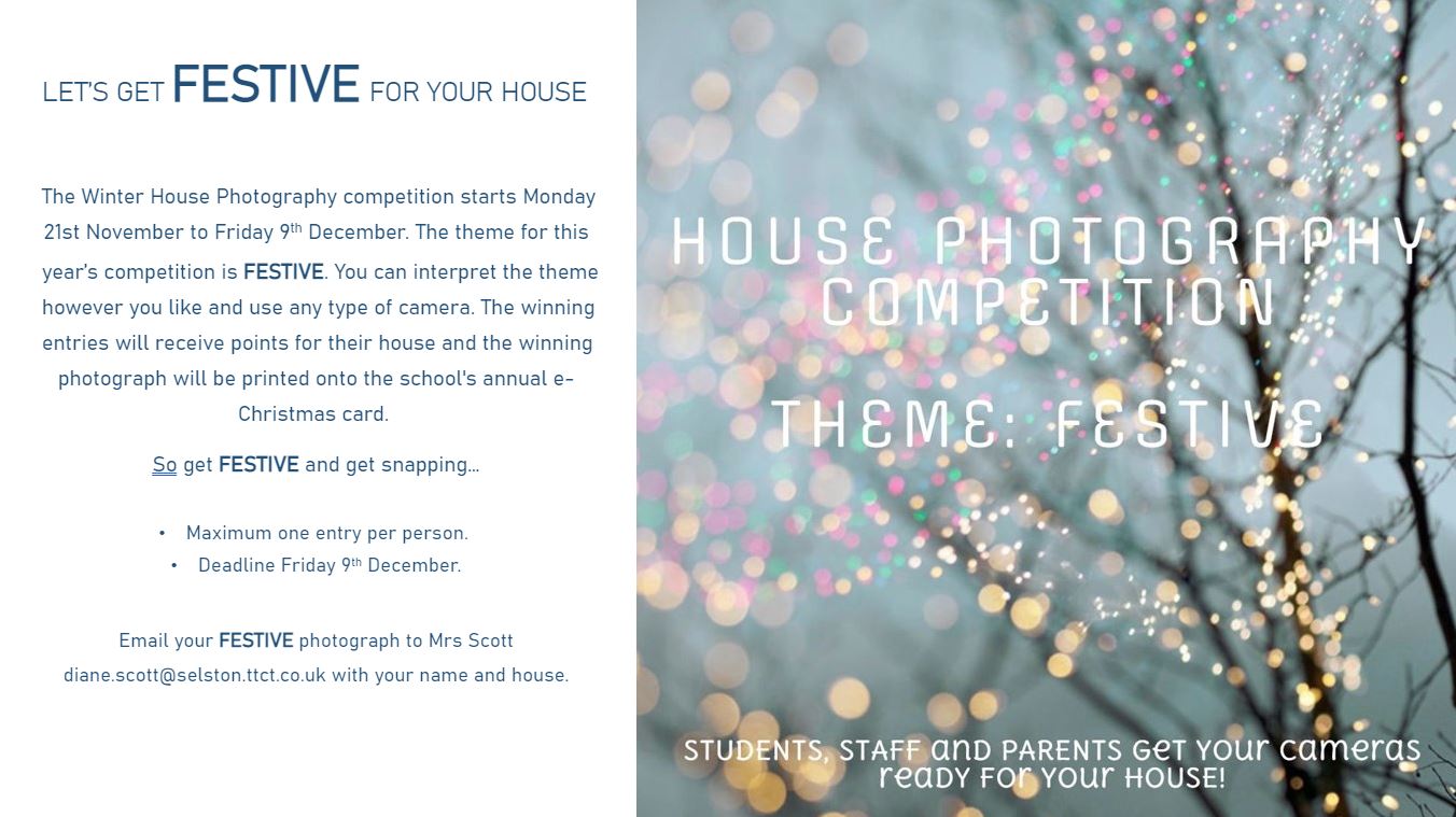 Festive Photo Competition For Students, Parents and Staff - Selston ...