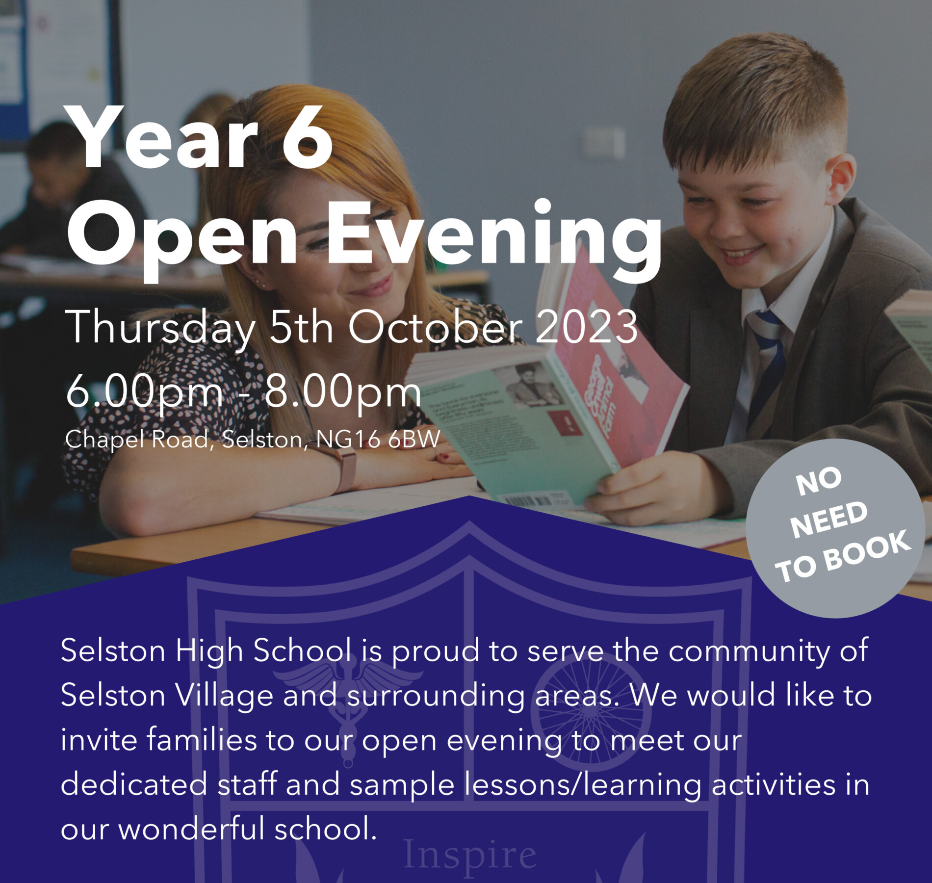 Register your interest for our OPEN EVENING - Thurs 5th Oct 6-8pm ...